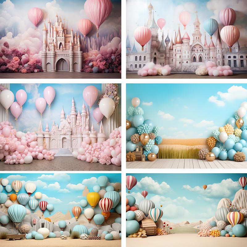 Hot Air Balloon Backdrop For Photography Children Kids Girls Boys ...
