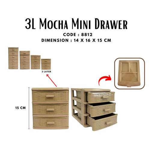 [RESTOCK] [ON SALE] 3L/4L/5L/6L/ 8812 MOCHA MINI DRAWER/ MEDICINE DRAWER/ACCESSORIES DRAWER ...