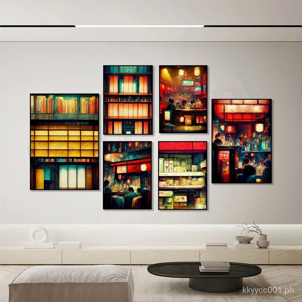 busy night bar loft poster, loft poster japanese supermarket, loft ...