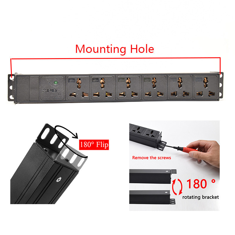 Server Rack Pdu Power Distribution Unit C14 Power Input 2 12 Ways Universal Extension Socket Led