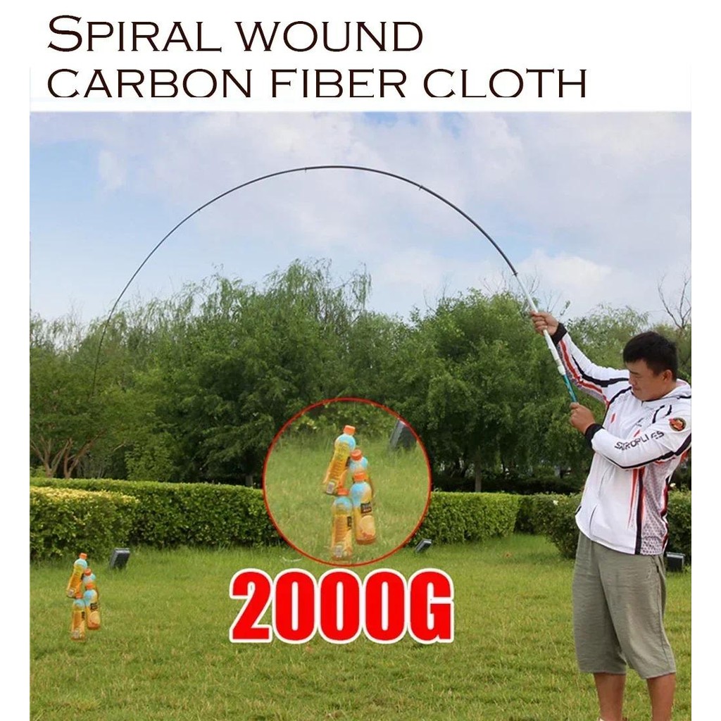 Portable Rotary Fishing 3.6M 4.5M5.4M 6.3M Fishing Rod Tough Carbon ...