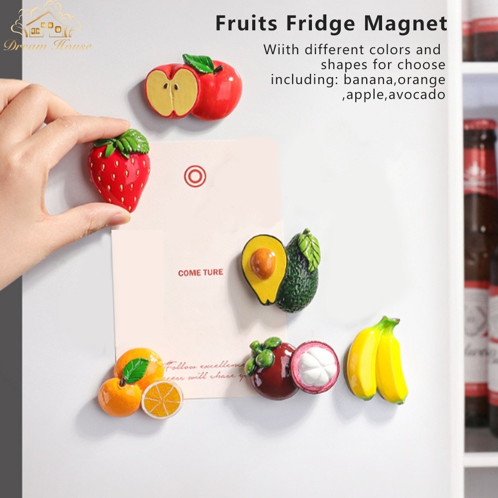 Cute Cartoon Fruit Refrigerator Stickers Magnet Fruit Fridge Sticker ...