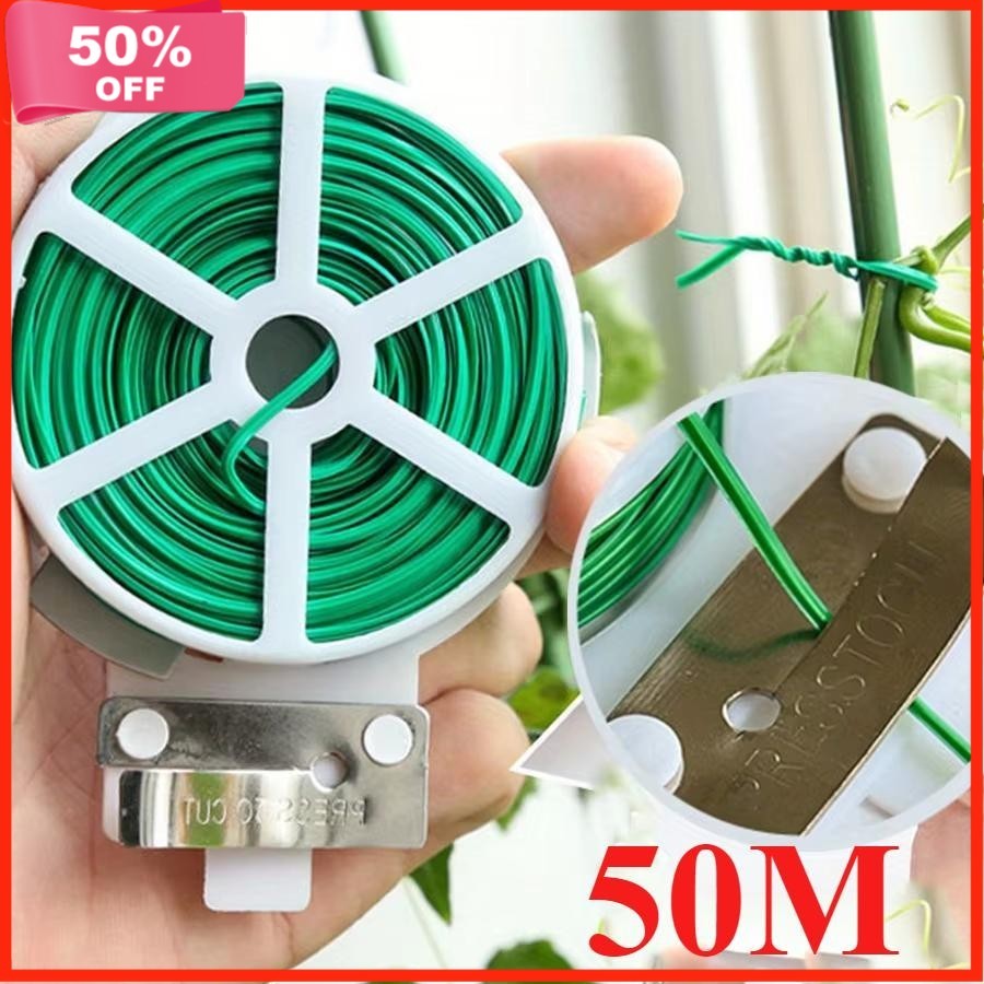 1PC 50 Meters Horticultural Tie Cord Iron Wire Cord Cut Tie Cord ...