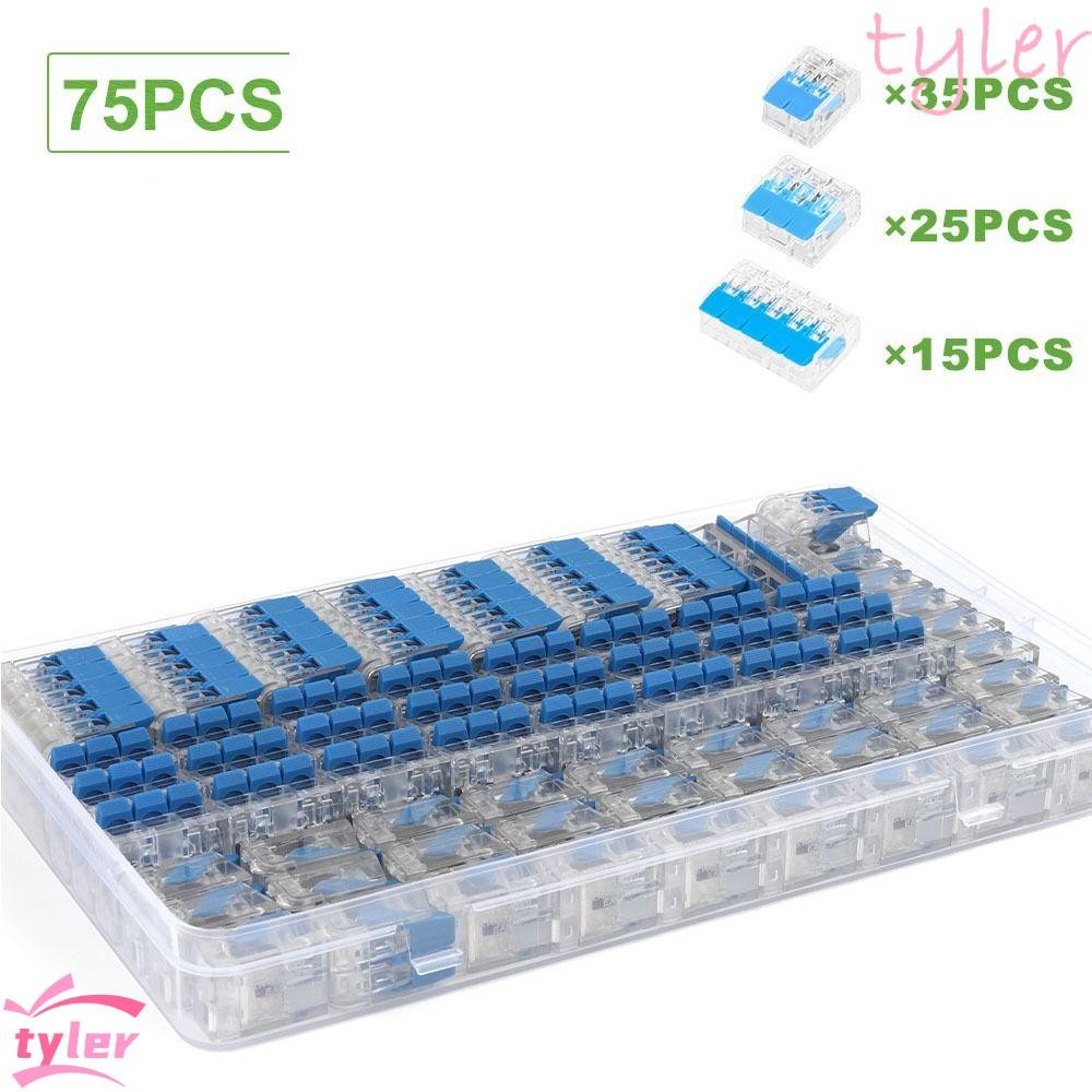 TYLER1 75Pcs /Box Electrical Lever Wire Connectors, 2 Port 3 Port 5 ...