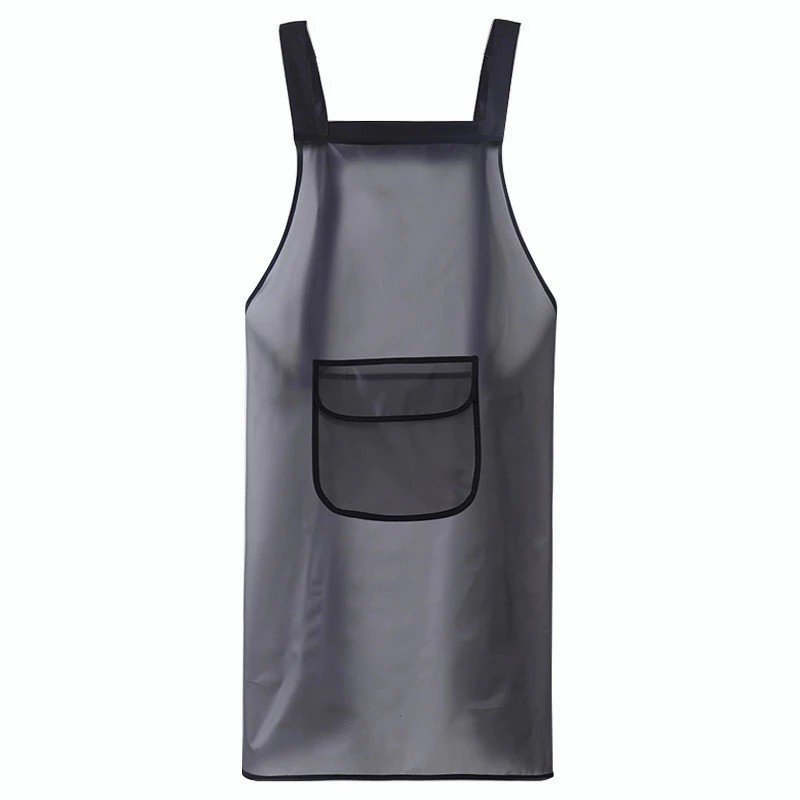 PVC black fashionable transparent apron for men and women kitchen ...