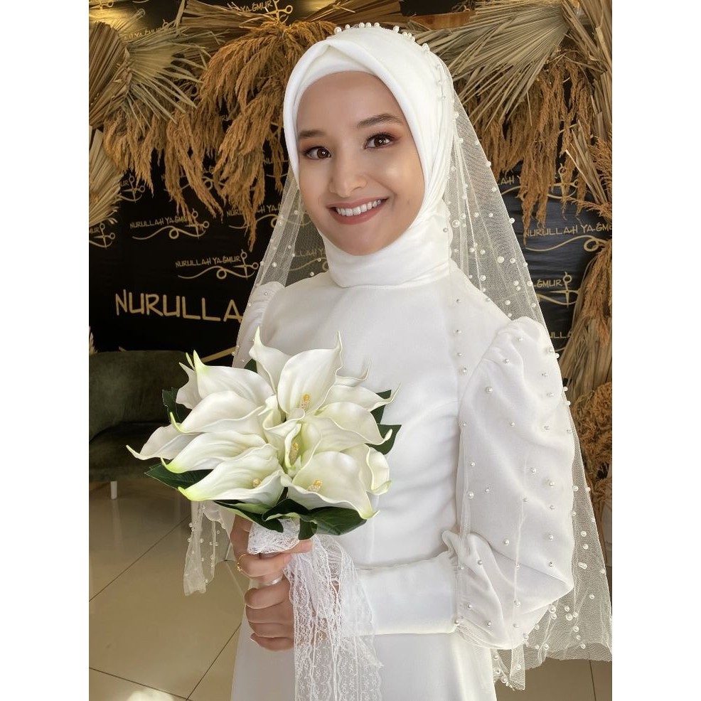 1m Slayer Veil Bridal manten Wedding fashion accessories uniform Muslim ...