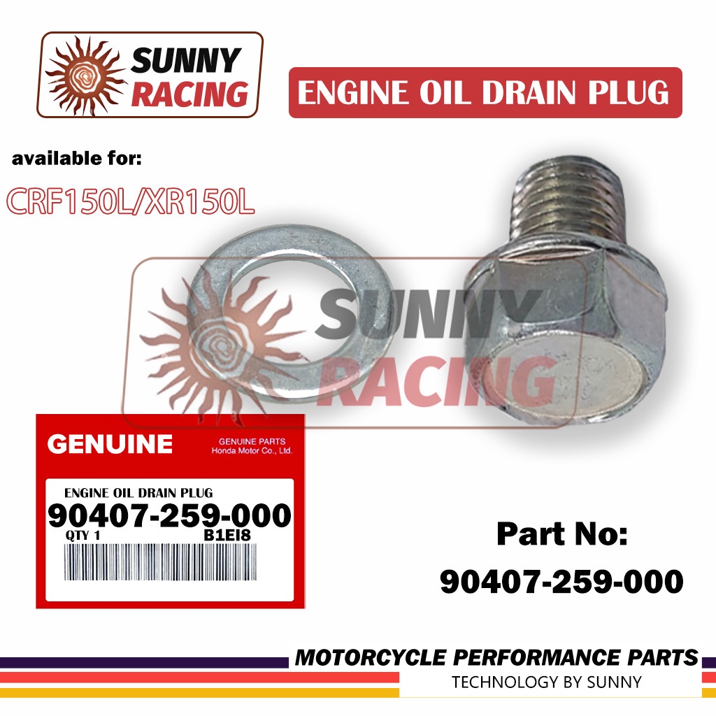 Engine Oil Drain Plug with Washer for CRF150L/XR150L Motorcycles ...