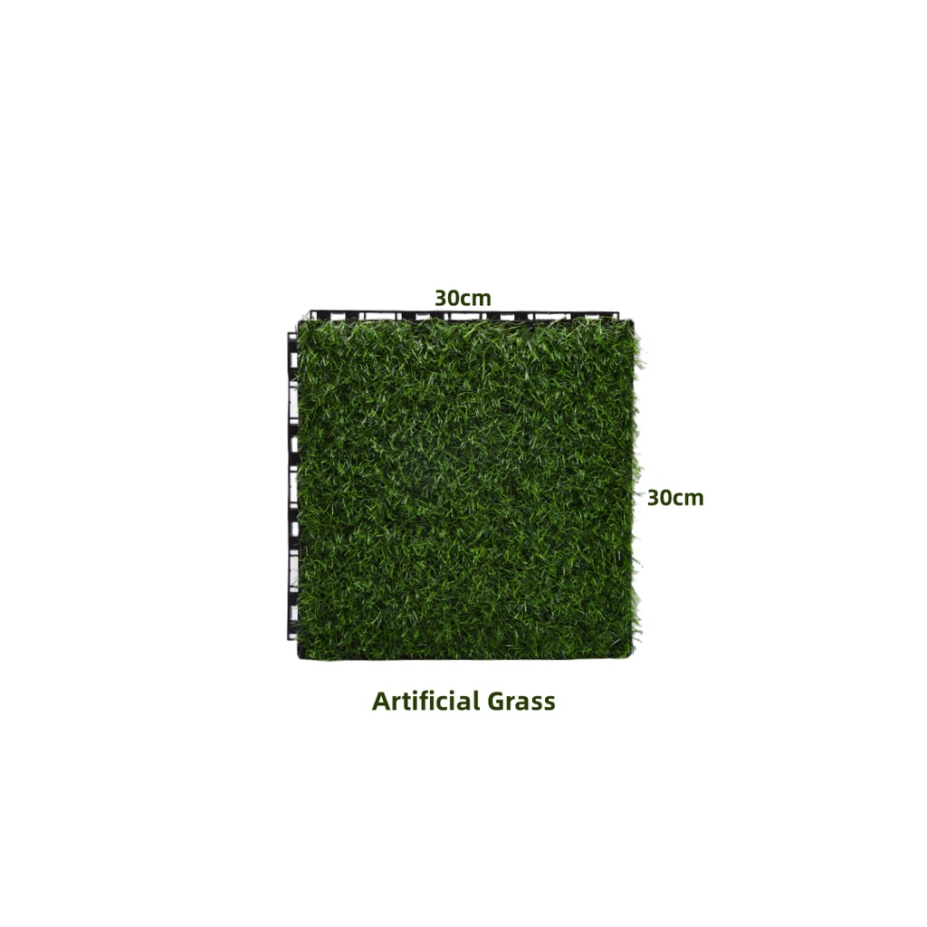 Outdoor Artificial Grass Tiles Turf Interlocking Flooring Mat Square ...