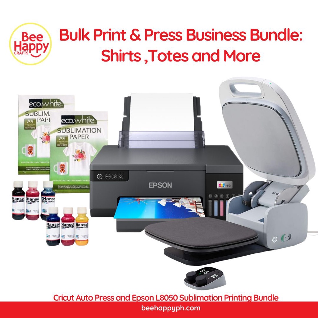 Bulk Print then Press Business Bundle: Shirts, Totes - Cricut Autopress ...