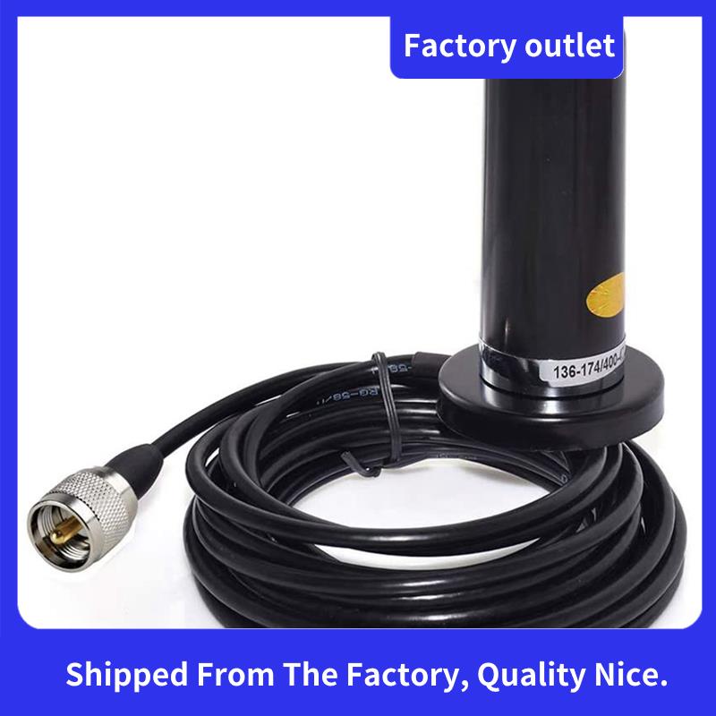 Oppxun Mini Dual Band VHF UHF HH-N2RS Antenna with Magnetic Mount 5M RG316 Cable for Car Vehicle ...