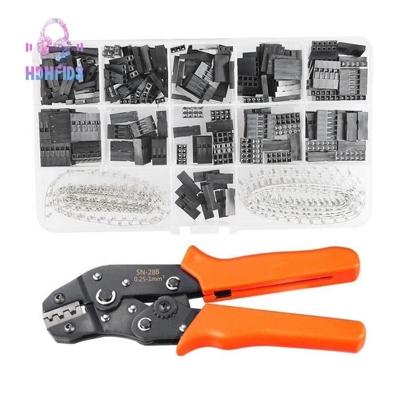 620Pcs Dupont Connector Kit with Wire Crimper Plier 2.54Mm Pitch 1/2/3 ...