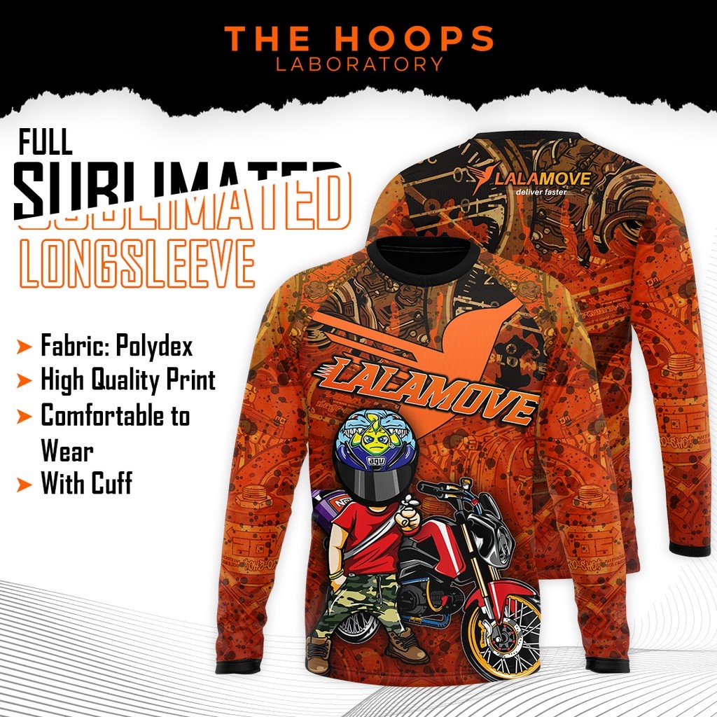 THL Lalamove Thai Motorcycle Riders Long Sleeves Full Sublimation Long ...