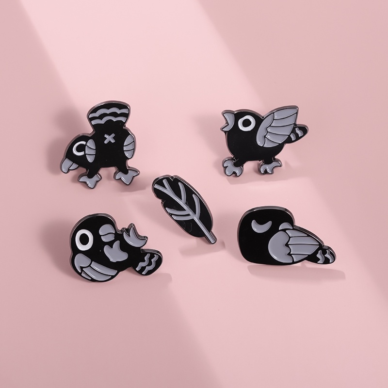 Cute Bird Enamel Pin Brooches Funny Animal Brooch Lapel Badges Cartoon ...