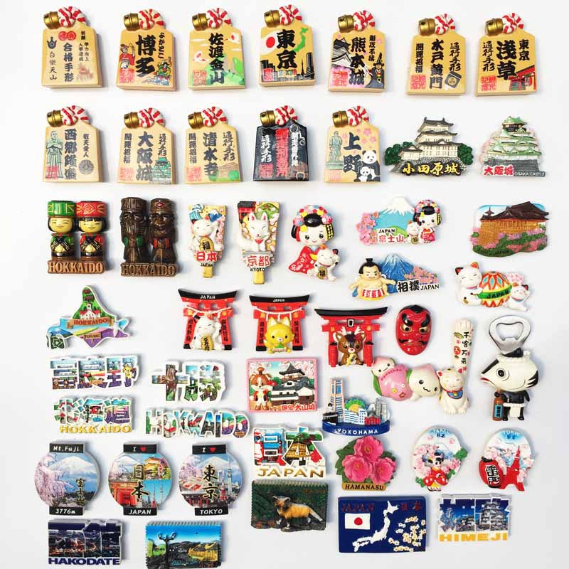 Tokyo Osaka Kyoto Hokkaido Japan Refrigerator Magnets 3D Resin Handmade ...