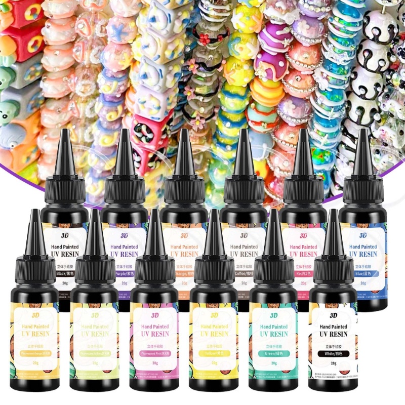 JAYAO DIY Hand-Painted Beads Pigment Fast Drying Epoxy Resin Paint ...