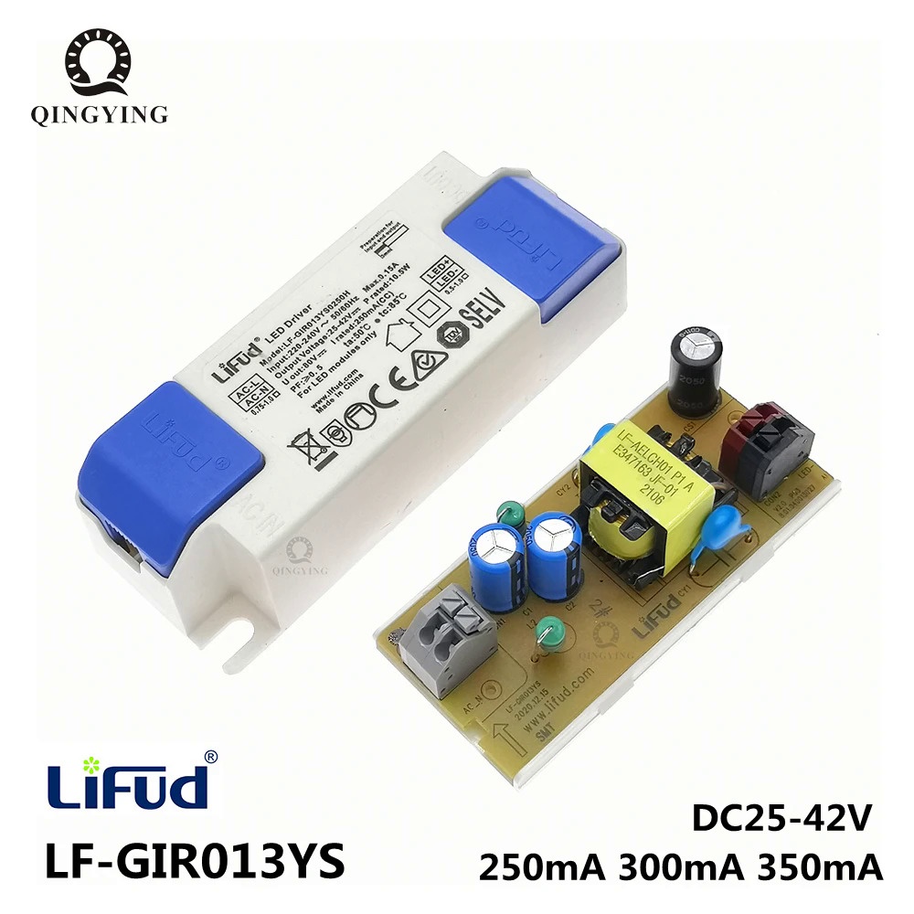 1pcs No Flicker Lifud LED Driver LF-GIR013YS Series AC220-240V DC25-42V 250mA 300mA 350mA Power ...
