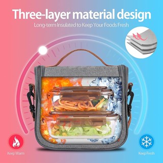 BRIVILAS Thermal Insulation Lunch Box Bag Aluminum Foil Thickened ...