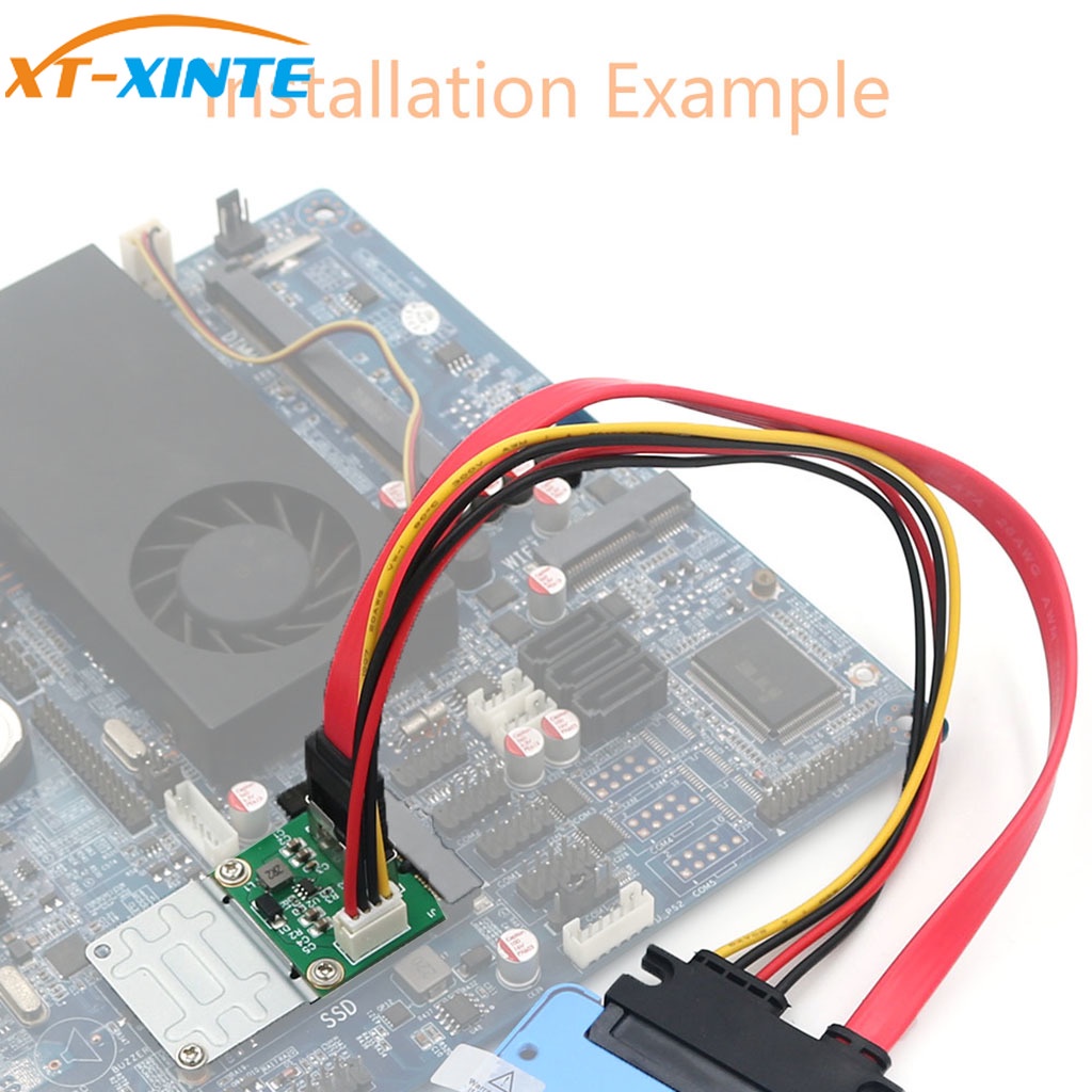 XT-XINTE Msata to SATA 2.5inch Adapter Convert Cable 5V Power Supply ...