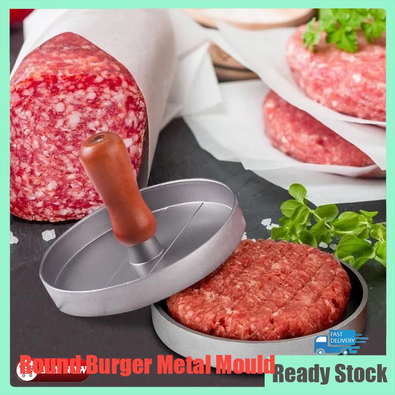 Round Burger Metal Mould Hamburger Patty Maker Meat Pie Maker Grill ...