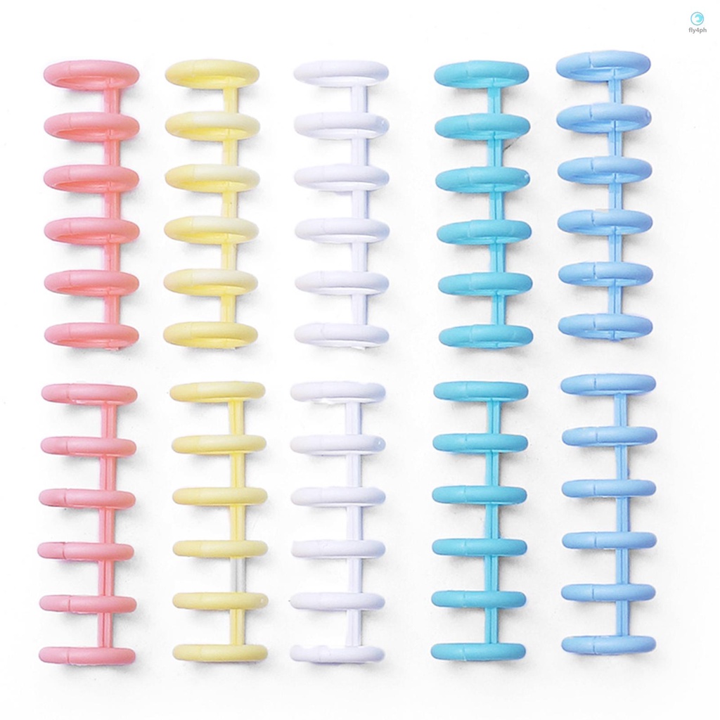 KW-trio Binding Spine Combs 6 Holes Loose Leaf Binder Album Rings for ...