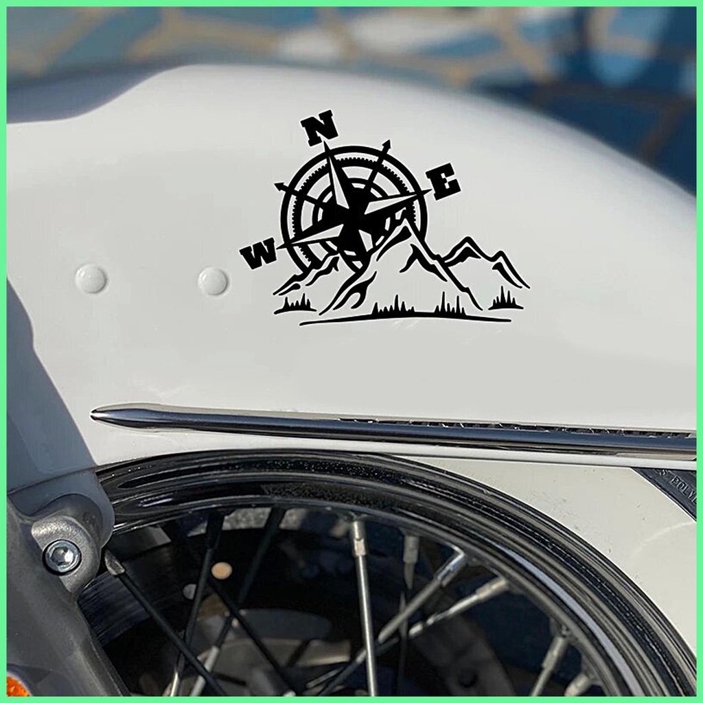 Compass Car Window Decals Compass Trees Mountain Sticker For Car Self ...