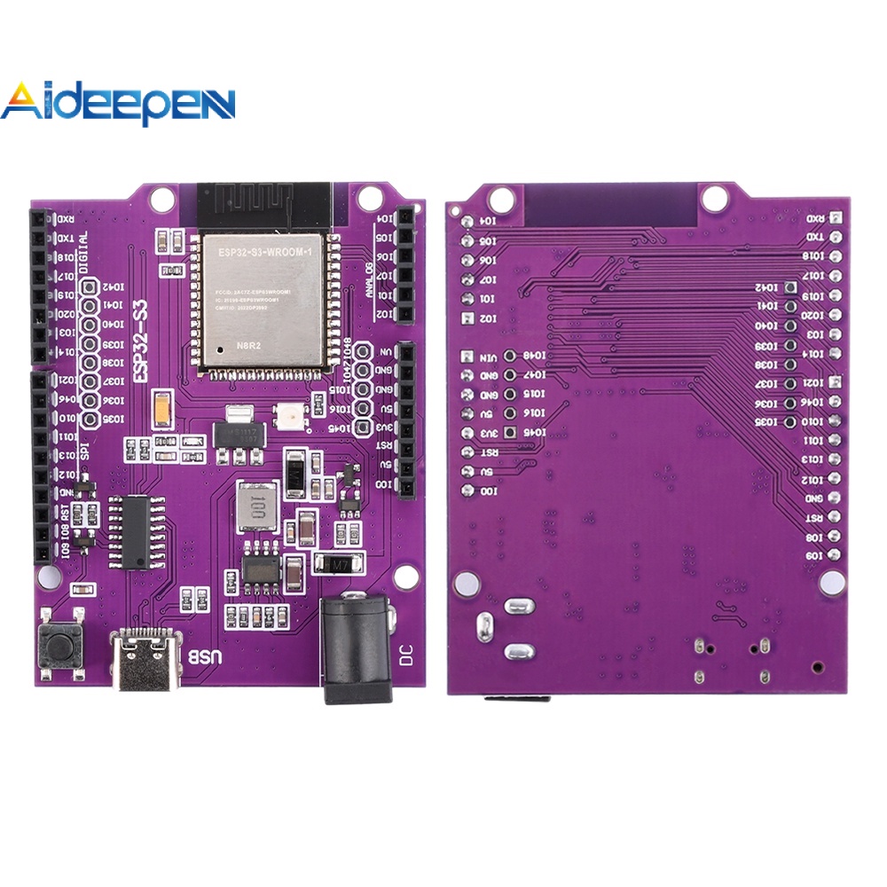 AIDEEPEN Esp32-S3 Uno Development Board On-Board Wroom-1-N8R2 N16R8 Module Compatible with ...