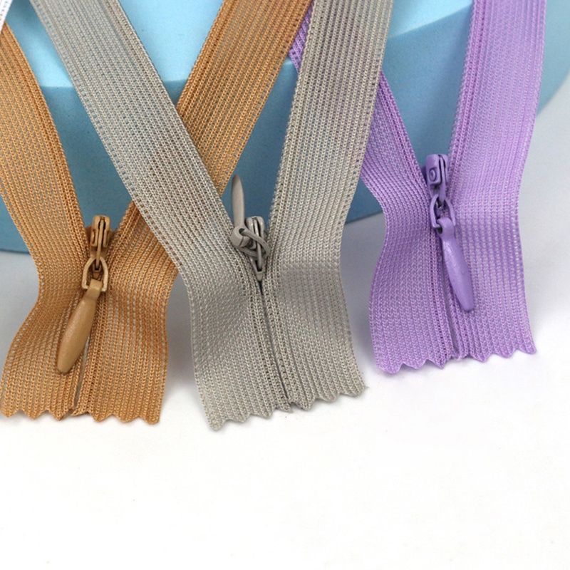 10 Pieces Long Invisible Zippers 3# 18/25/30/40/50/60cm Nylon Coil ...