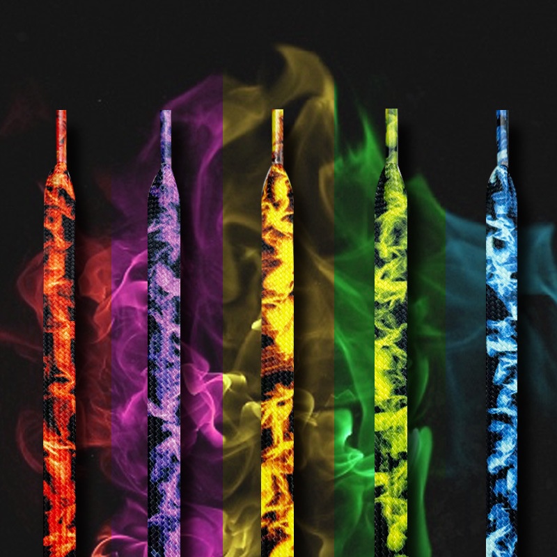 Fire Shoelaces for Sneakers Universe Galaxy Flat Shoelace Basketball ...