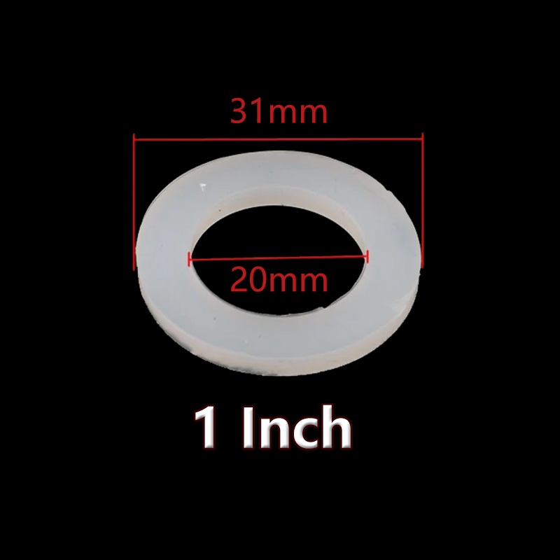 20Pcs 1/2" 3/4" 1" Silicon Rubber Flat Gasket O-Ring Seal Washer Ring ...
