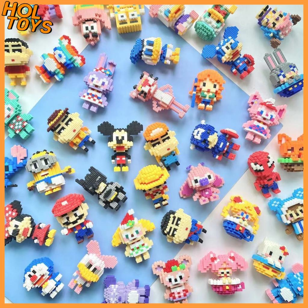 【HOL】Mini Building Blocks Assembled Small Sanrio Particles Toys For Kid ...