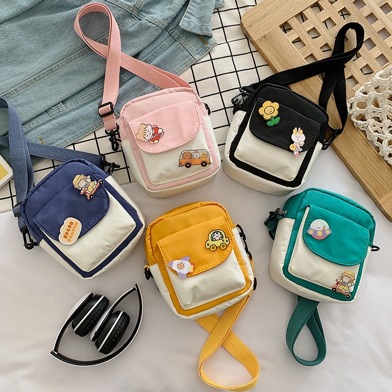 2025 New Fashion Sling Bag Nylon Waterproof Kids Mini Bag Colorful Bag ...