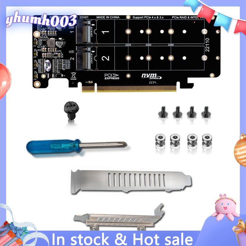 [yhumh003]PCIE X16 to M.2 M-Key Riser Card NVMEx4 SSD 2U Server Riser ...