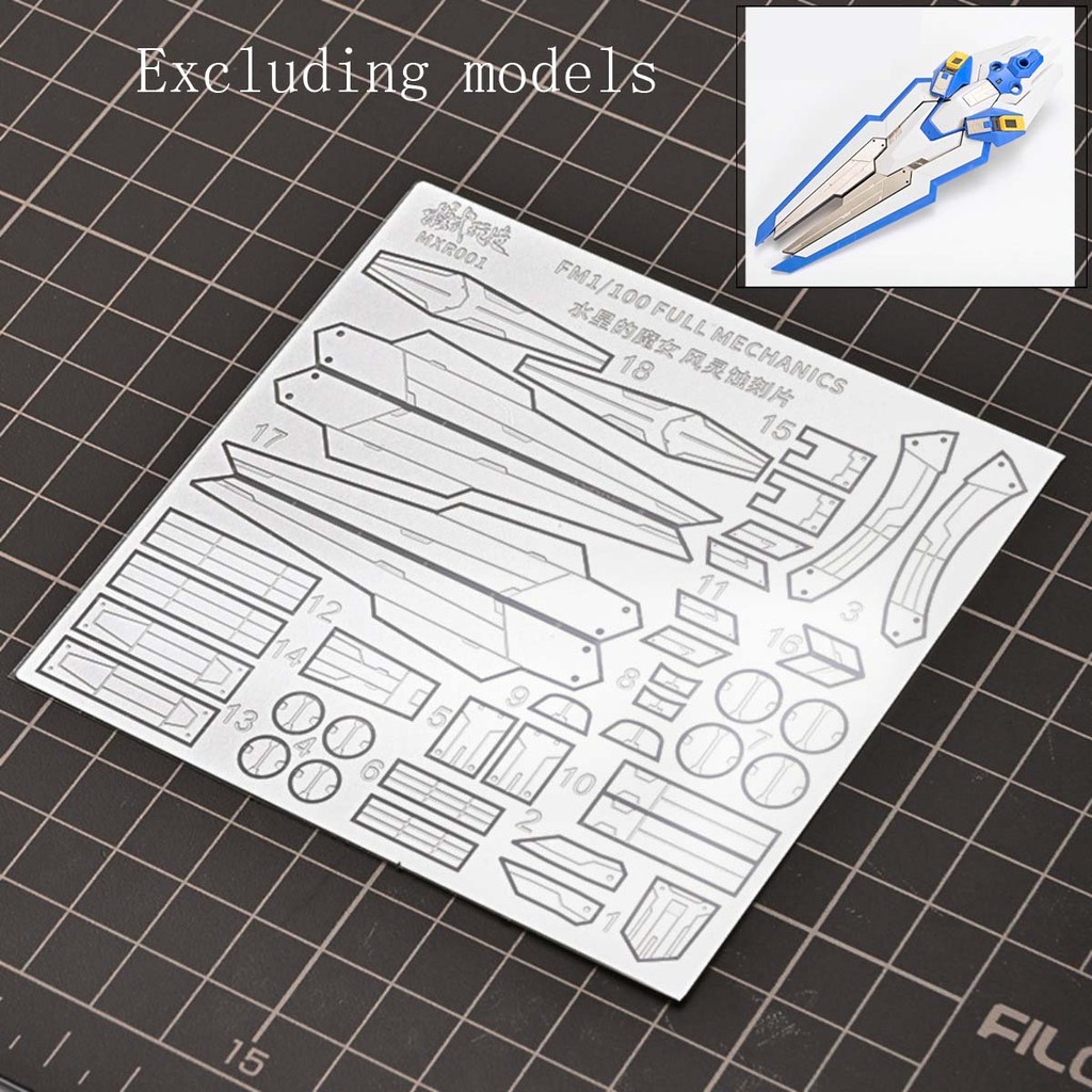 Model MXR001 Etching Metal Modified parts for FM 1/100 Gundam Aerial ...