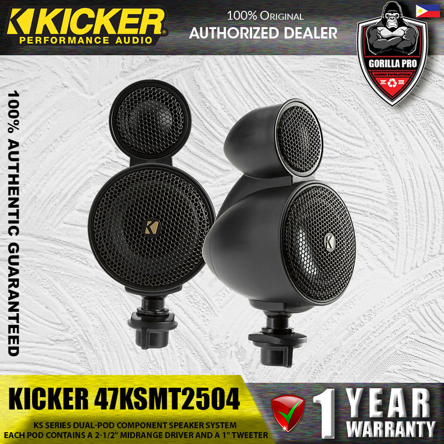 Kicker 47KSMT2504 KS Series Dual-Pod Component Speaker System | 2.5 ...