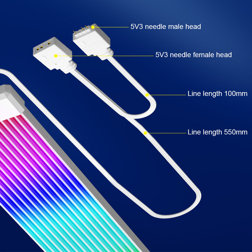 5V 3Pin ARGB Sync PC Cables 8Pin 24Pin PSU RGB Cable Extensions LED ...