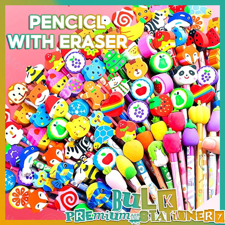 Kawaii Pencil for kids with eraser head cute pencil school supplies ...