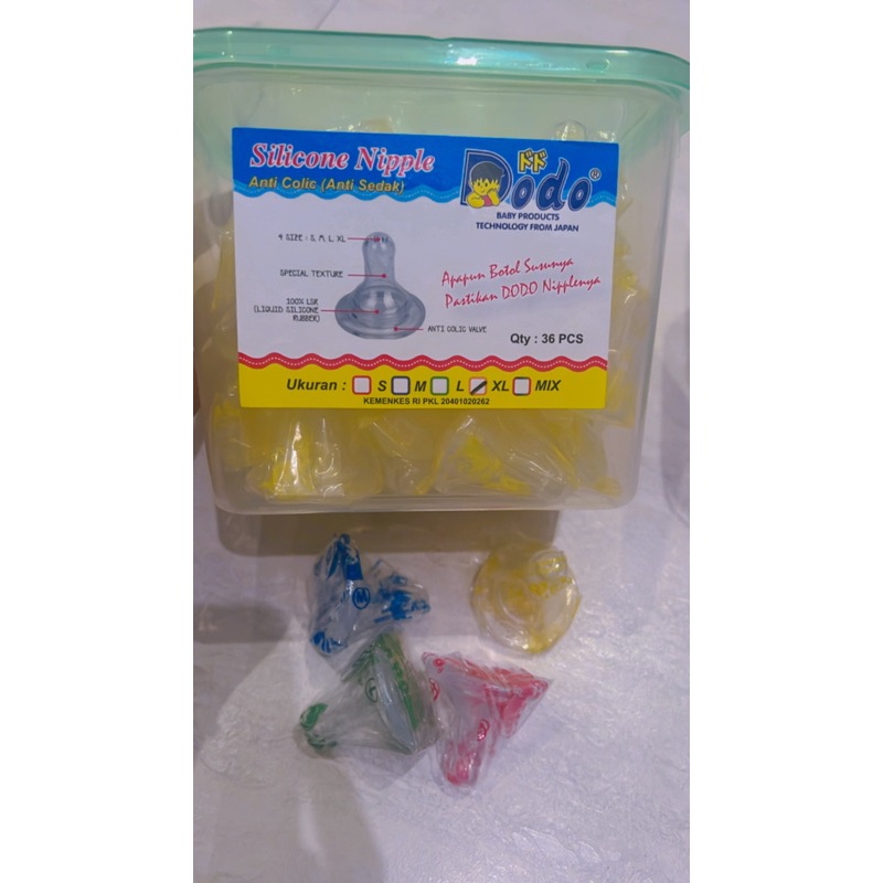 Dodo NIPPLE ECER baby pacifier sizes SML and XL | Shopee Philippines