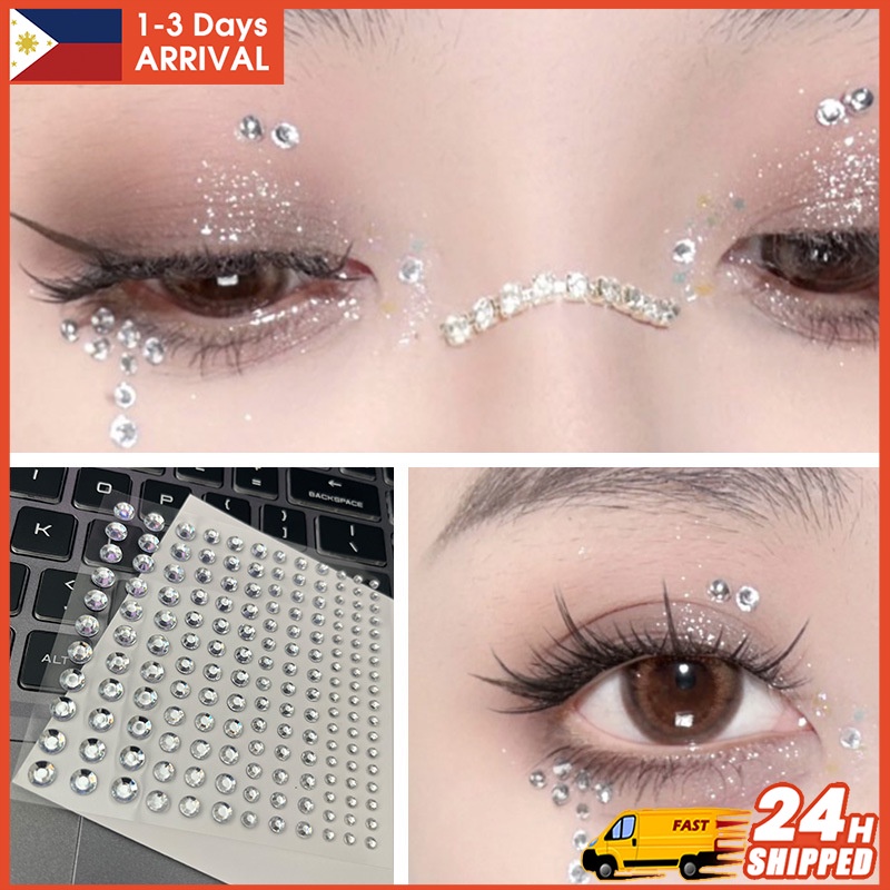 Self Adhesive 3D Face Jewels Eyeshadow Stickers Diamond Nail Decoration ...