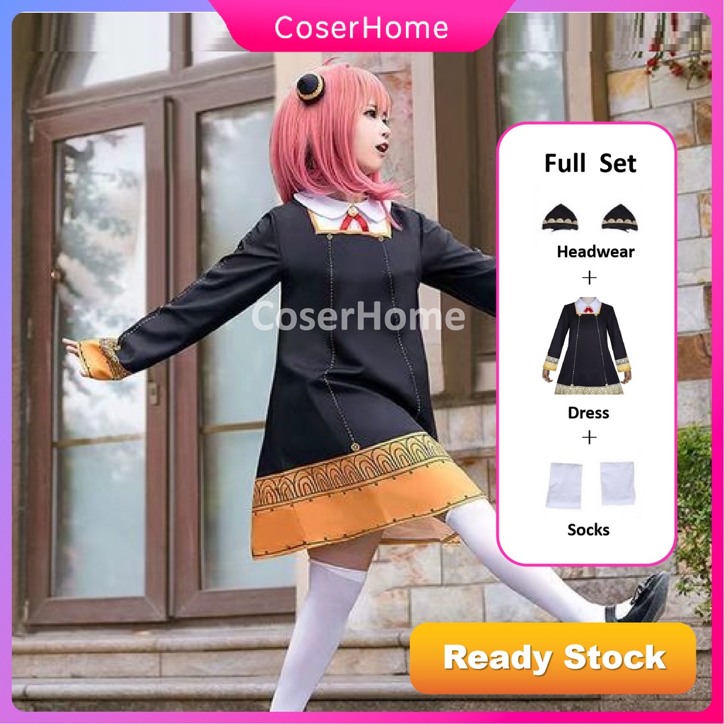 Anya Forger Costume For Kids Girls Cosplay Spy X Family Anime Christmas ...