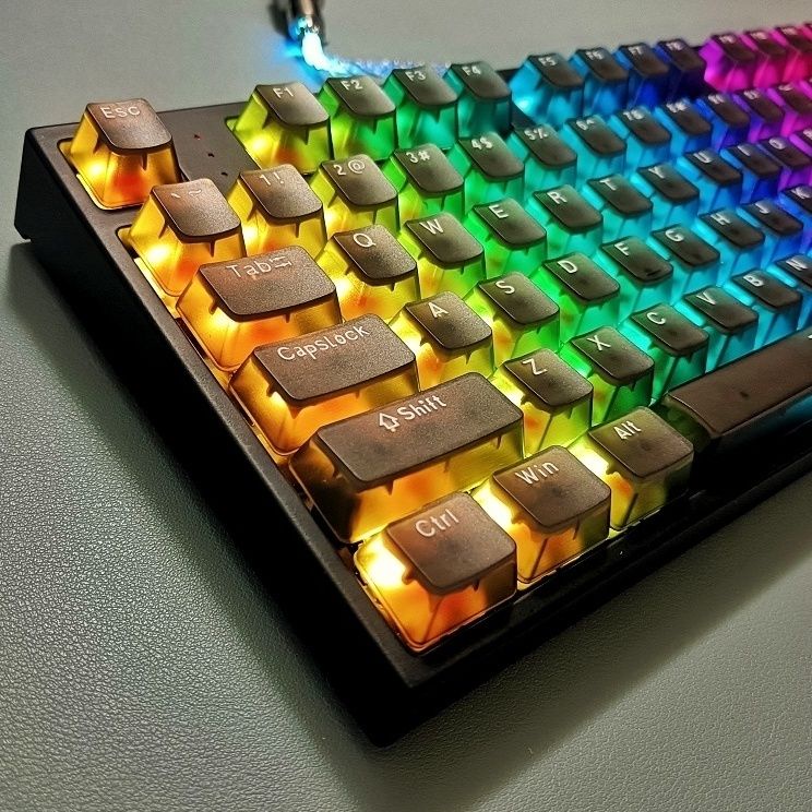 Transparent Transparent Keycap OEM Height 131 Keys PBT Material ...