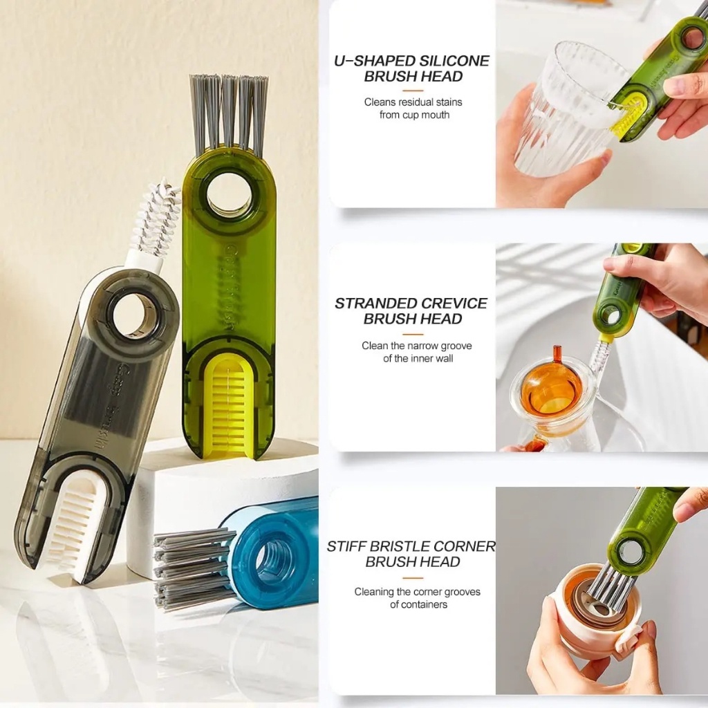 lz.ph 3-in-1 U-shaped Cup Rim Cleaning Brush Multifunctional Mini ...