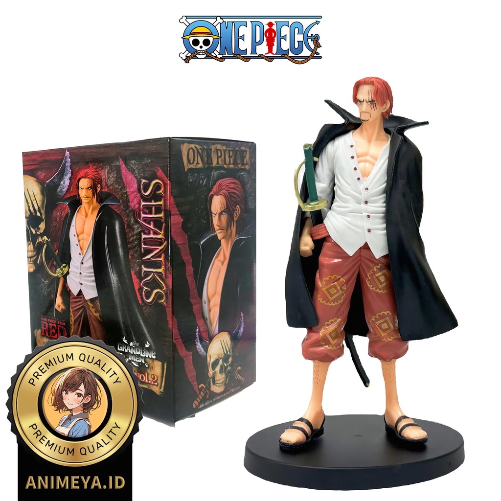 Action FIGURE ONE PIECE SHANKS RED HAIR Stand Collection Statue ANIME ...