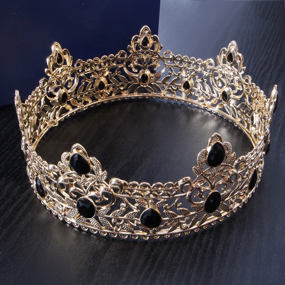 Men's crown hair accessories wedding party metal crown Halloween alloy ...