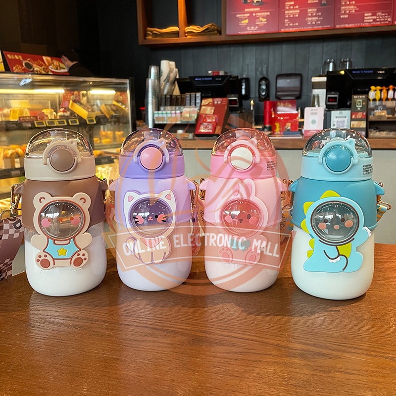 BZ 720ml Cute Cartoon Plastic Water Bottle Straw Cup Portable Sippy Cup Water Tumbler For Kids ...