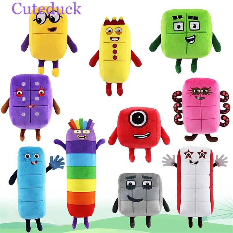 CuteDuck Cute Cartoon Numberblocks Plush Doll Educational Stuffed Toys ...