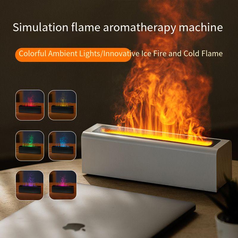 New Fashion Appliances Desktop Colorful Simulation Flame Diffuser Home ...