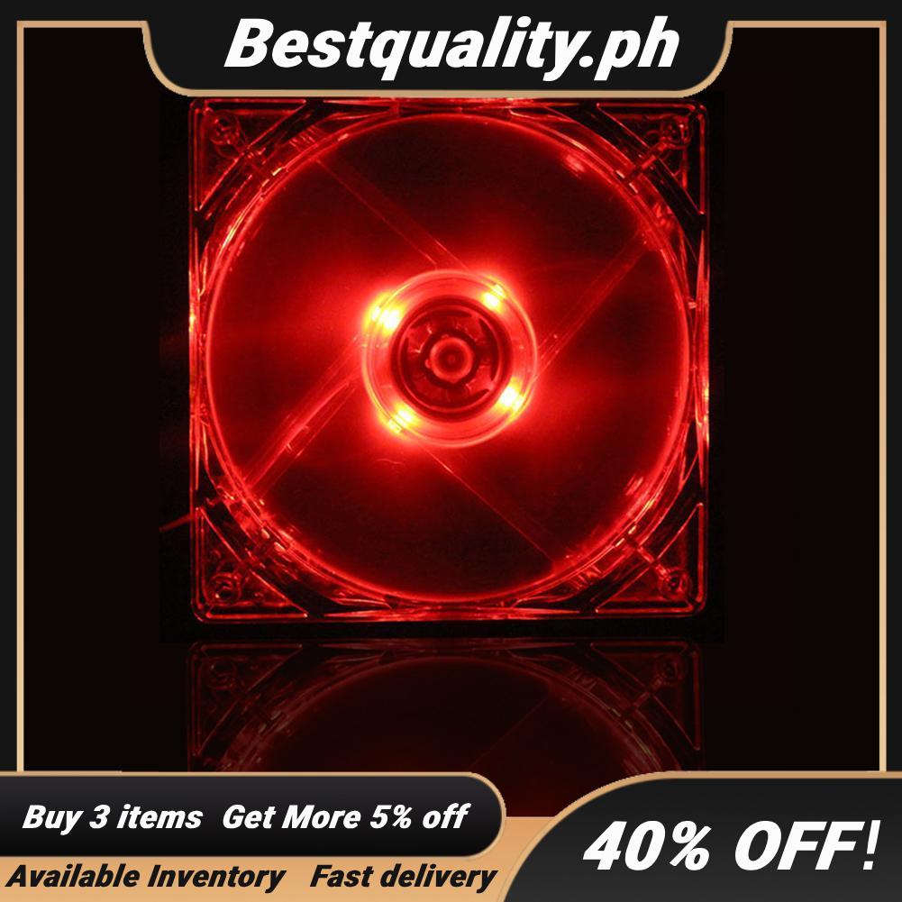 140mm 4-Pin PWM PC Computer Case CPU Cooler Cooling Fan with Red LED ...