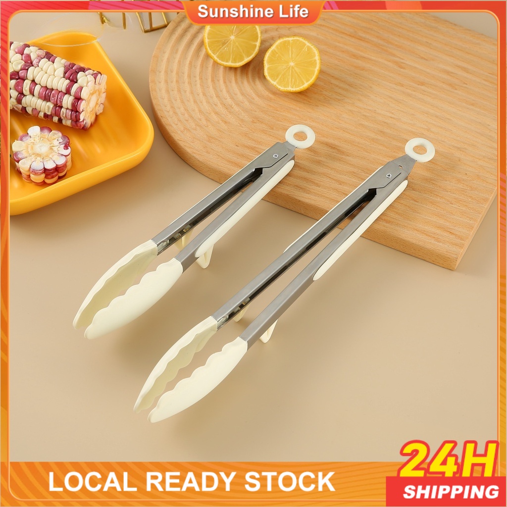 Silicon Tong Silicone Food Clip High Temperature Barbecue Self-help BBQ ...