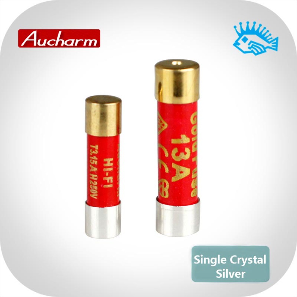 1PC Aucharm HiFi Single Crystal Sterling Silver Nano Fuse Gold-plated ...