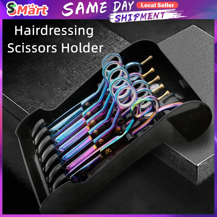 Salon Shears Stand Rack Hair Scissor Holder Organizer Storage Tray for Hairdresser Hairstyle ...
